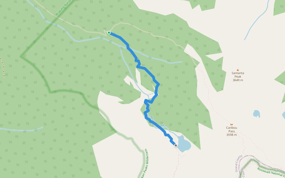 Columbine Lake Trail in Colorado | Walking Map