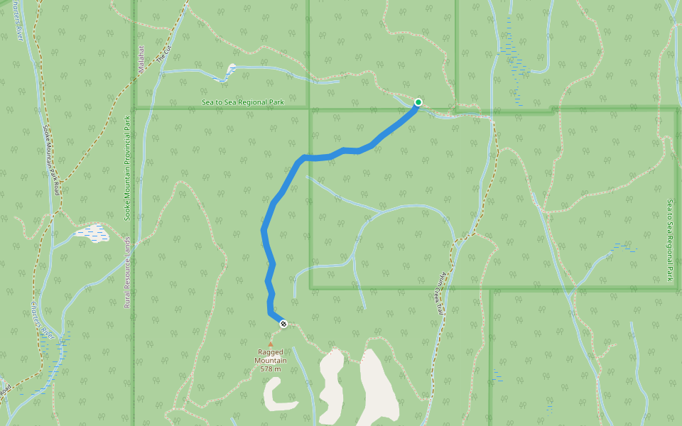 Flagged route Hiking Trail - Malahat, British Columbia | Pacer