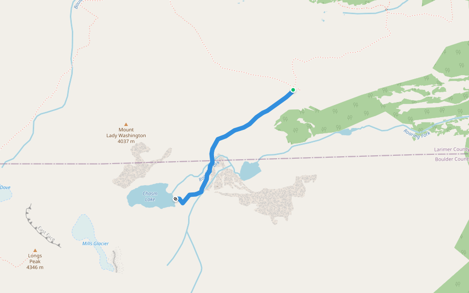 Chasm Lake Trail Hiking - Allenspark, Colorado | Pacer