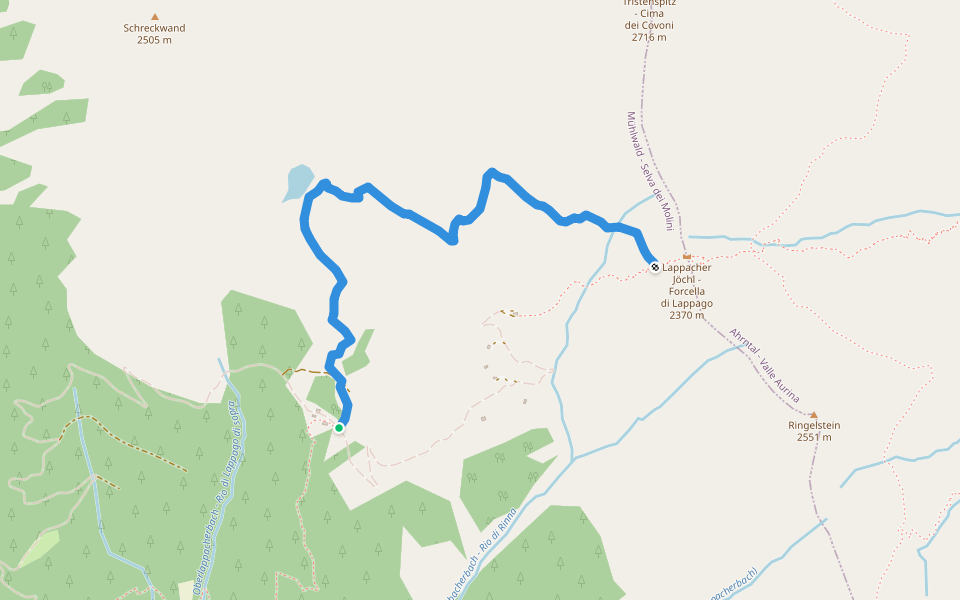 Wanderweg Rinsbachalm-Seebergsee | Walking Map