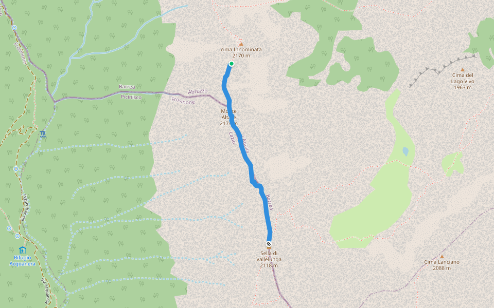 Cresta Monte Tartaro-M. Altar | Walking Map
