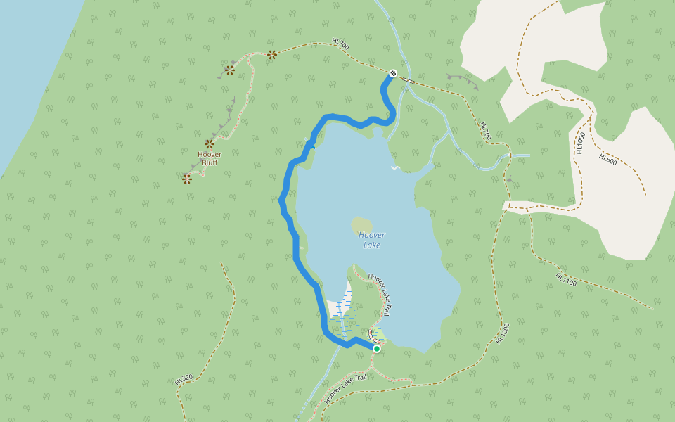 Hoover Lake Trail Extension in British Columbia | Walking Map