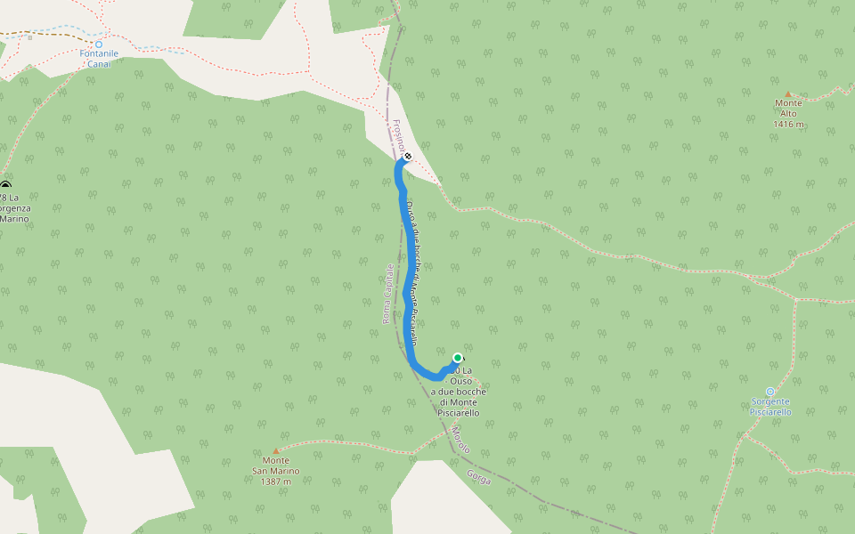 Ouso with two mouths of Monte Pisciarello Walking And Running Trail ...