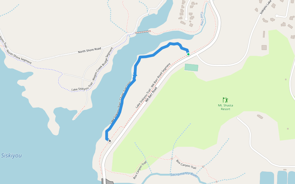 Lake Siskiyou Trail - Chalet Trail Loop in California | Walking Map