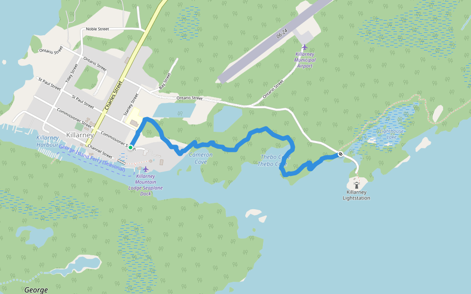 Lighthouse Trail in Ontario | Walking Map
