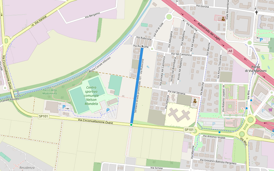 Provincial road path 101 - via Rubicone | Walking Map