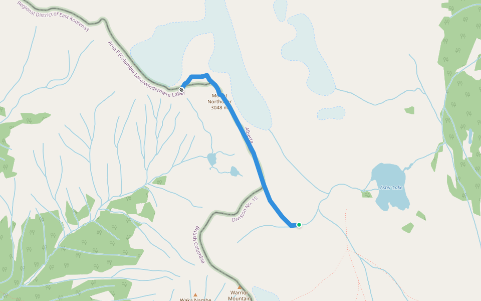 Mount Northover Route Hiking Trail - Fairmont Hot Springs, British ...