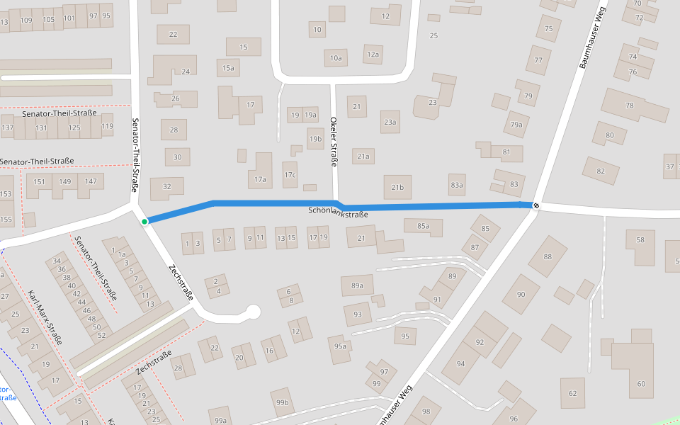 Schönlankstrasse Walking And Running Trail - Bremen | Pacer