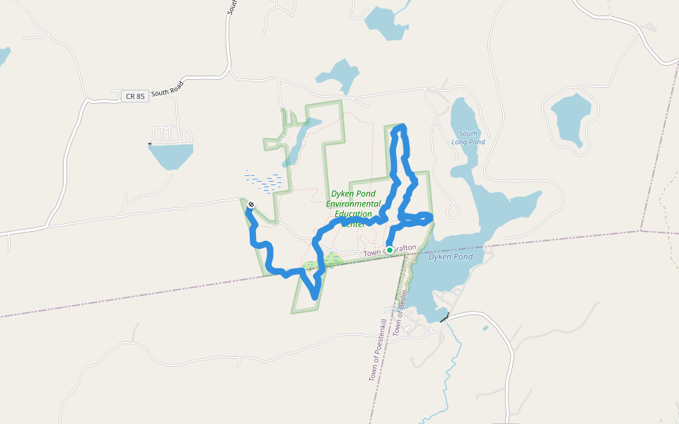 Long Trail at Dyken Pond Center (white) Hiking - Petersburgh, New York ...