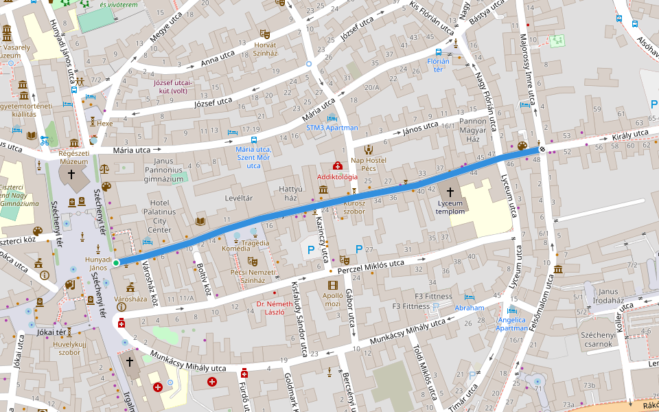 Király utca Walking And Running Trail - Pécs, Baranya | Pacer