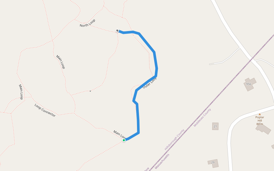 Outer Loop in New Hampshire | Walking Map