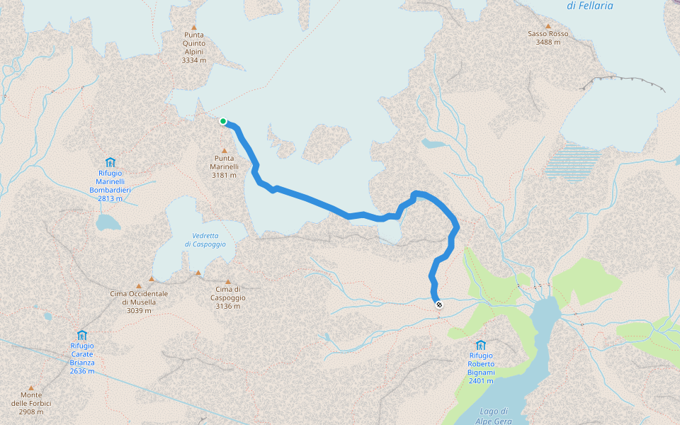 Felleria-glacier-Passo Marinelli | Walking Map