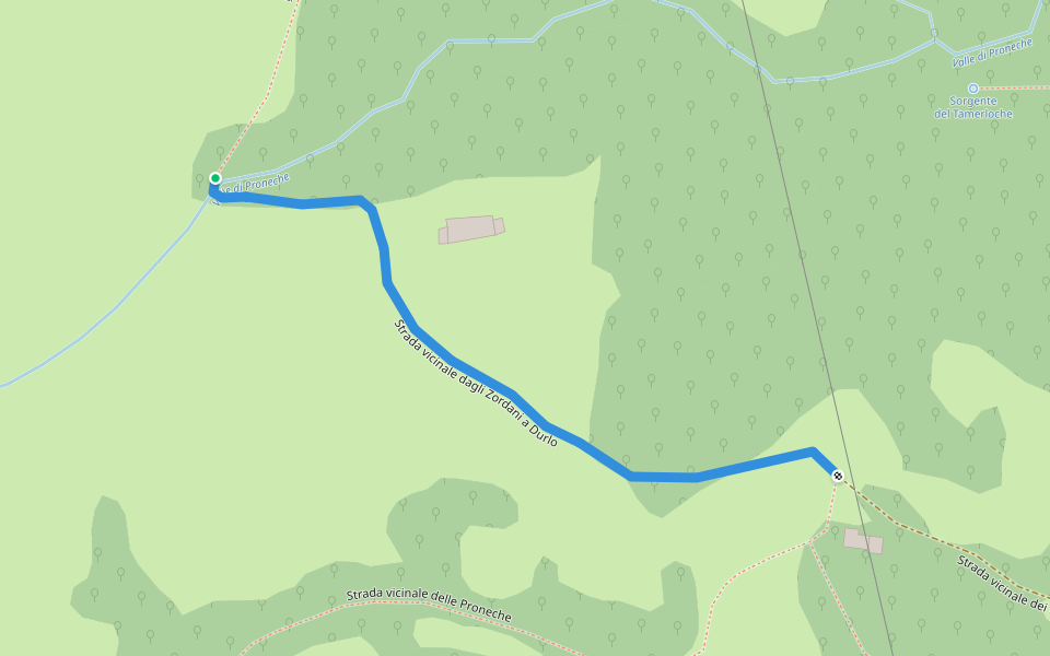 Local road from the Zordani to Durlo | Walking Map