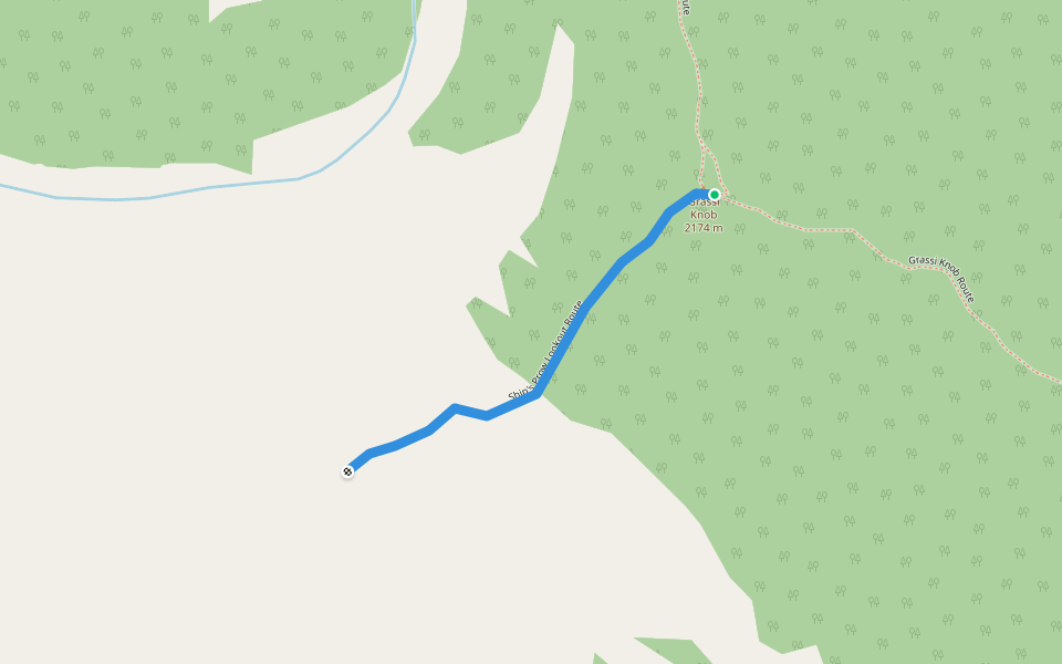 Ship's Prow Lookout Route in Alberta | Walking Map