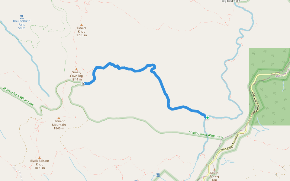 Greasy Cove Trail in North Carolina | Walking Map