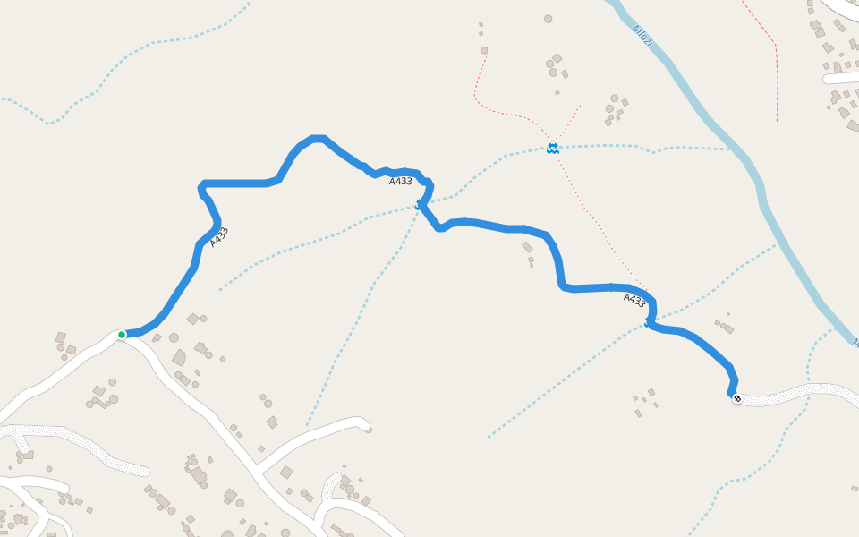 A433 in KwaZulu-Natal | Walking Map