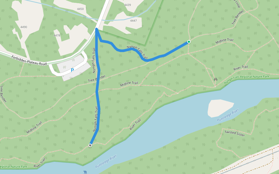 Nymph Falls Trail in British Columbia | Walking Map