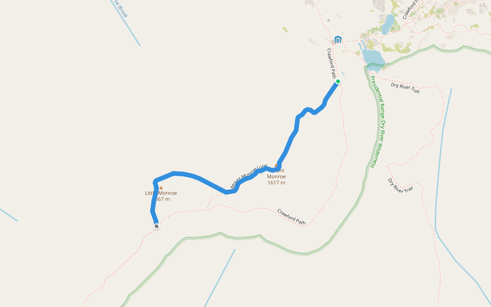 Mount Monroe Loop in New Hampshire | Walking Map