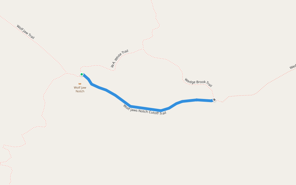 Wolf Jaws Notch Cutoff Trail in New York | Walking Map