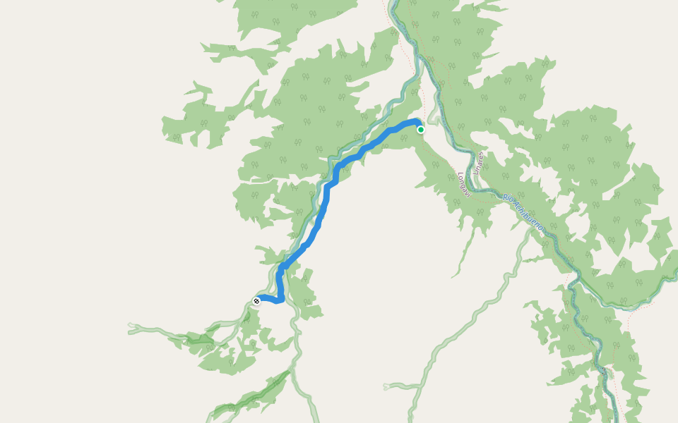 Branch to Longaví waterfall | Walking Map