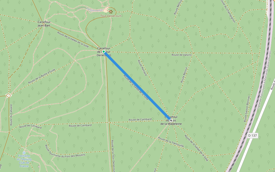 Solle Valley Road in Île-de-France | Walking Map