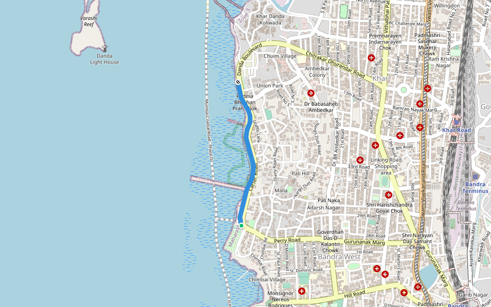 Carter Rd Promenade in Maharashtra | Walking Map