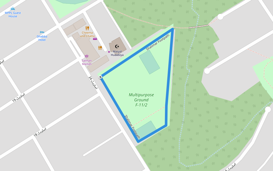 Shalimar Footpath in Islamabad Capital Territory | Walking Map