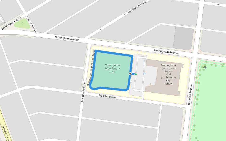 Nottingham High School Track in Missouri | Walking Map