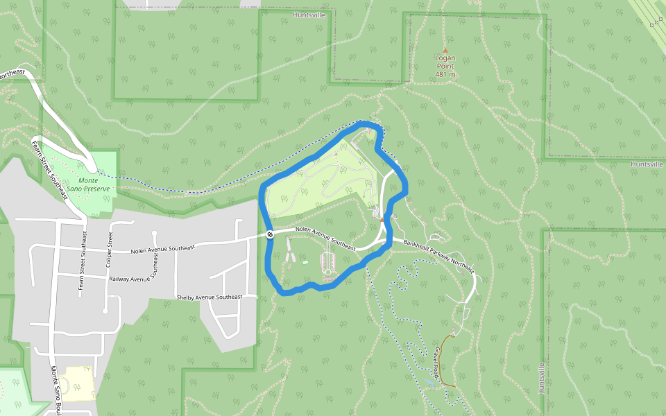 North Plateau Loop in Alabama | Walking Map