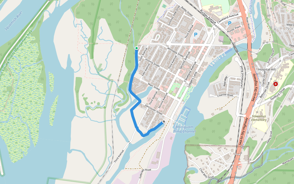 Town Dike Trail in British Columbia | Walking Map