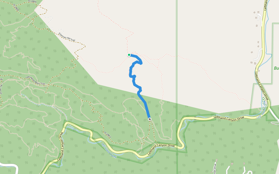 Baughmans Gulley Single Track Trail in Colorado | Walking Map