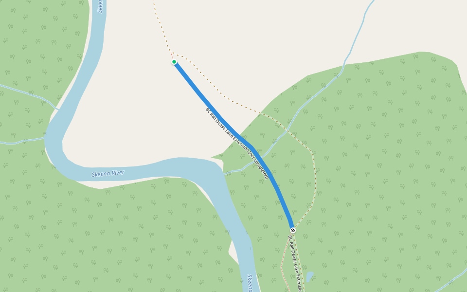 BC Rail Dease Lake Extension (not completed) | Walking Map
