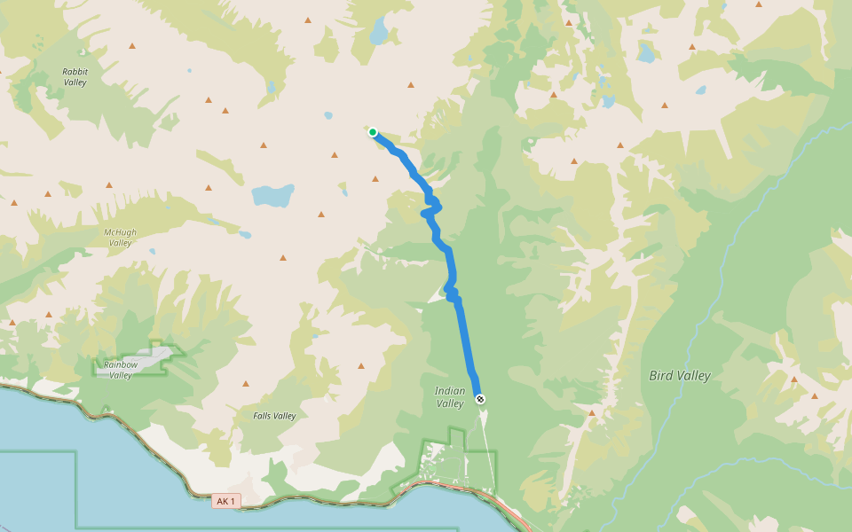 Powerline Pass Trail in Alaska | Walking Map