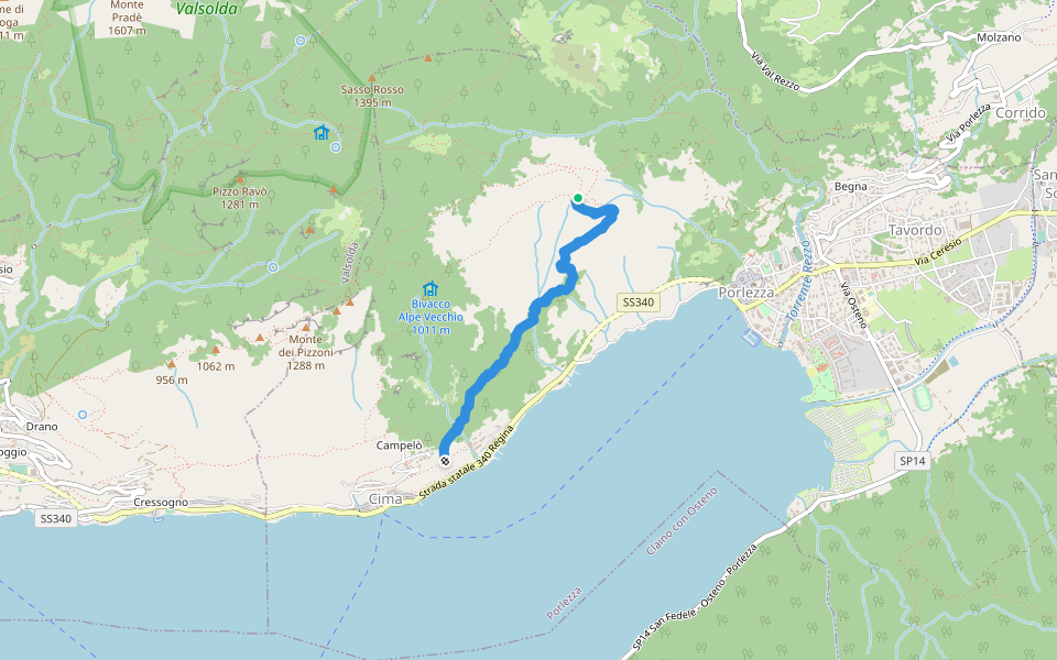 Path to the top | Walking Map