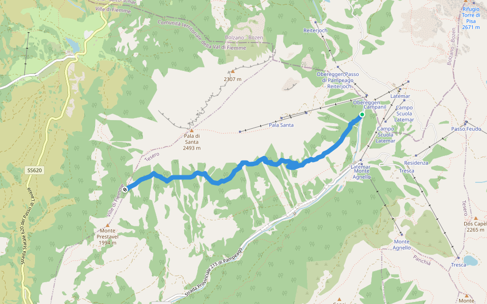 Pala de Santa Forest Path | Walking Map