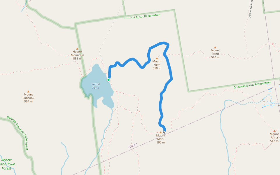 Mt Klem - Mt Mack Loop (Red Trail) in New Hampshire | Walking Map