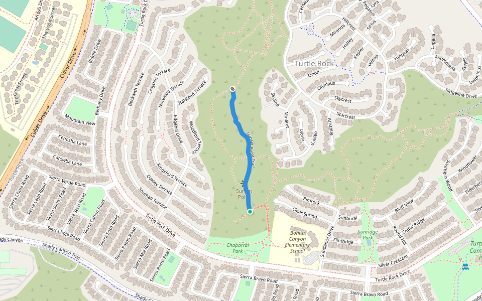Sunset Point Trail in California | Walking Map