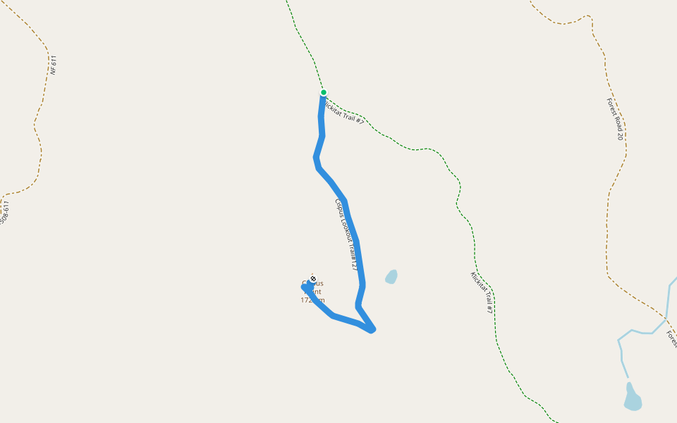 Cispus Lookout Trail#127 in Washington | Walking Map