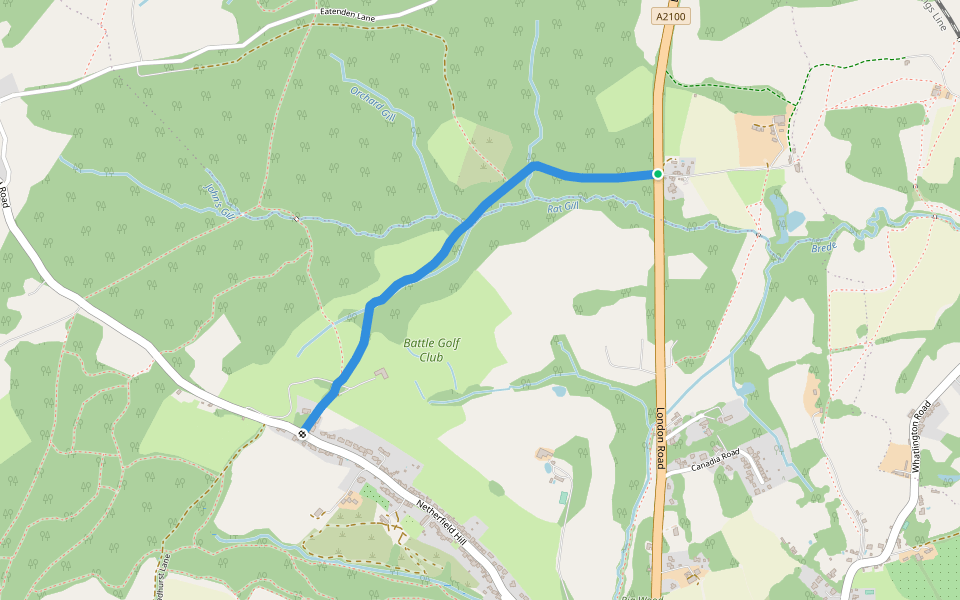 Scrubs Lane Hiking Trail - Battle, England | Pacer