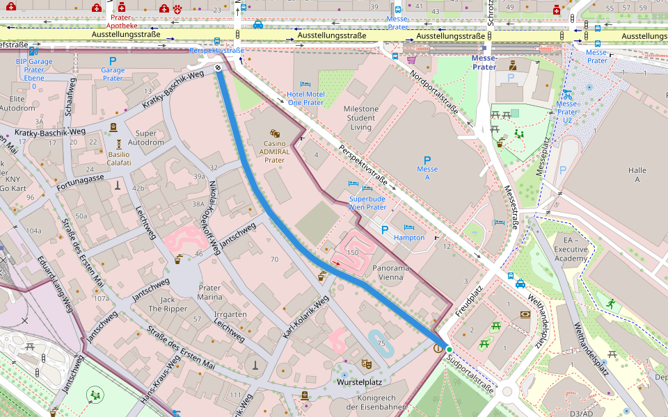 Access road Walking and Running - Wien | Pacer