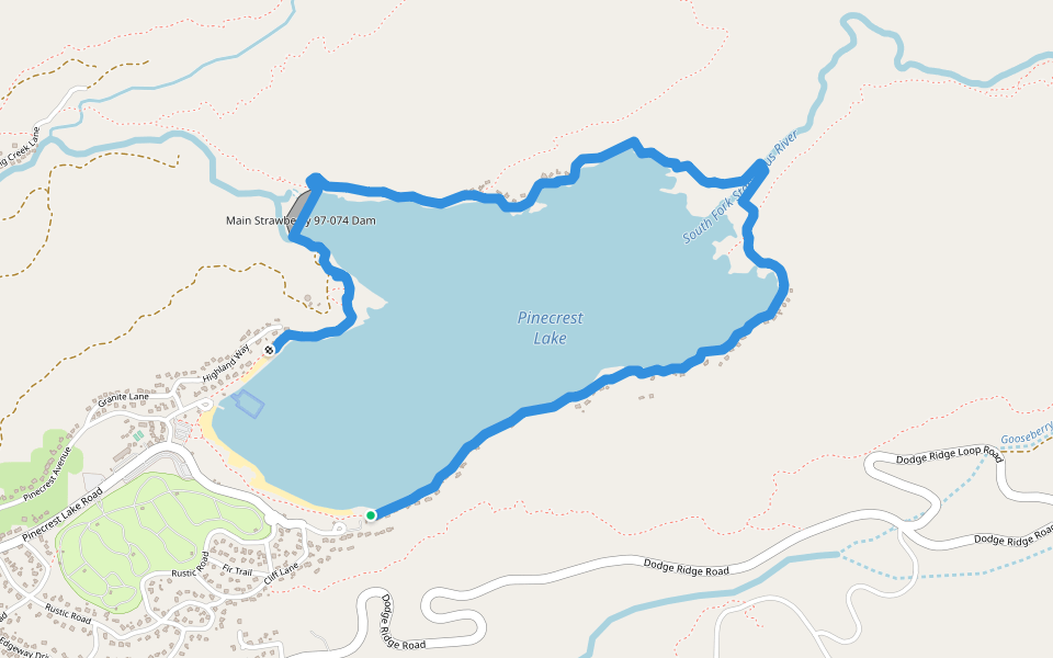 Pinecrest Lake Trail in California | Walking Map