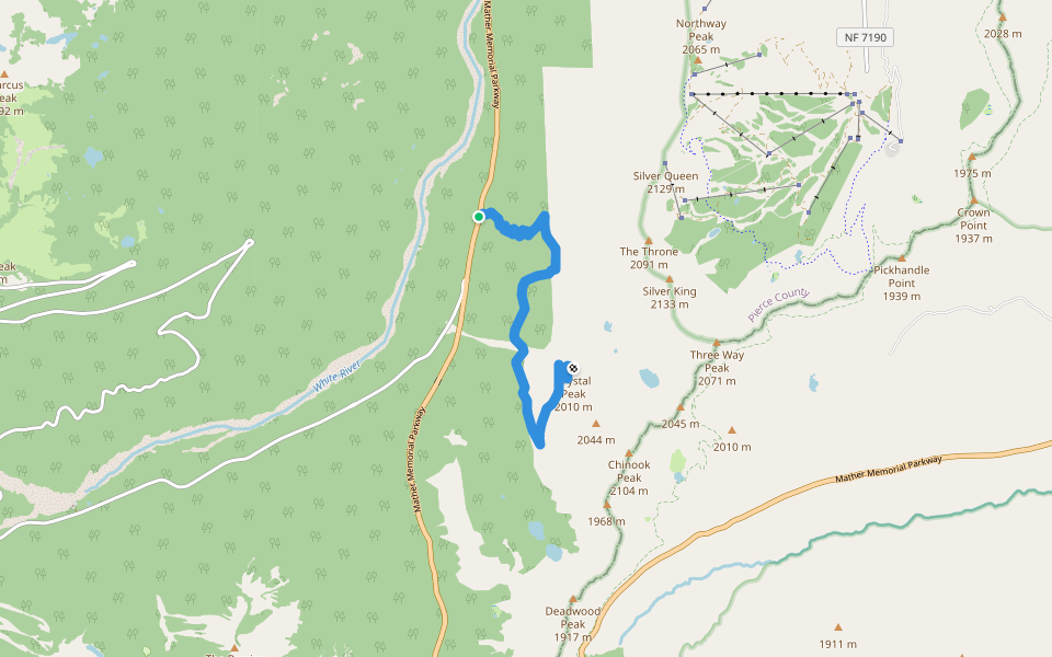 Crystal Peak Trail in Washington | Walking Map