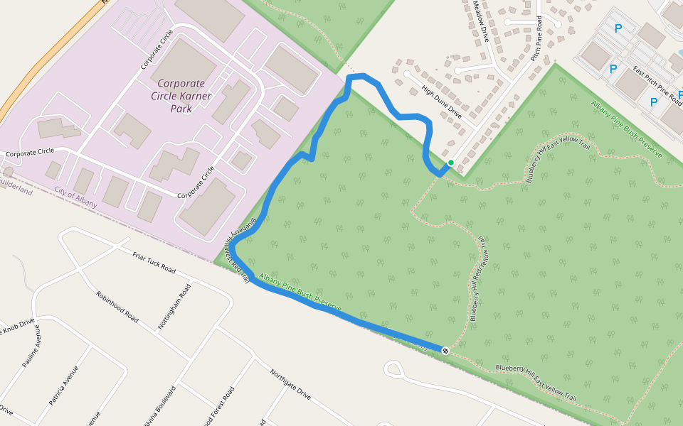 Blueberry Hill West Red Trail in New York | Walking Map