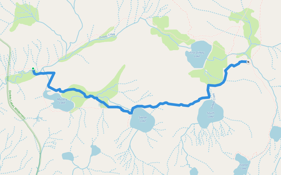 Mystery Lake Trail in California | Walking Map