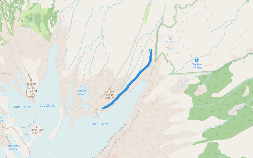 Eliot west moraine in Oregon | Walking Map