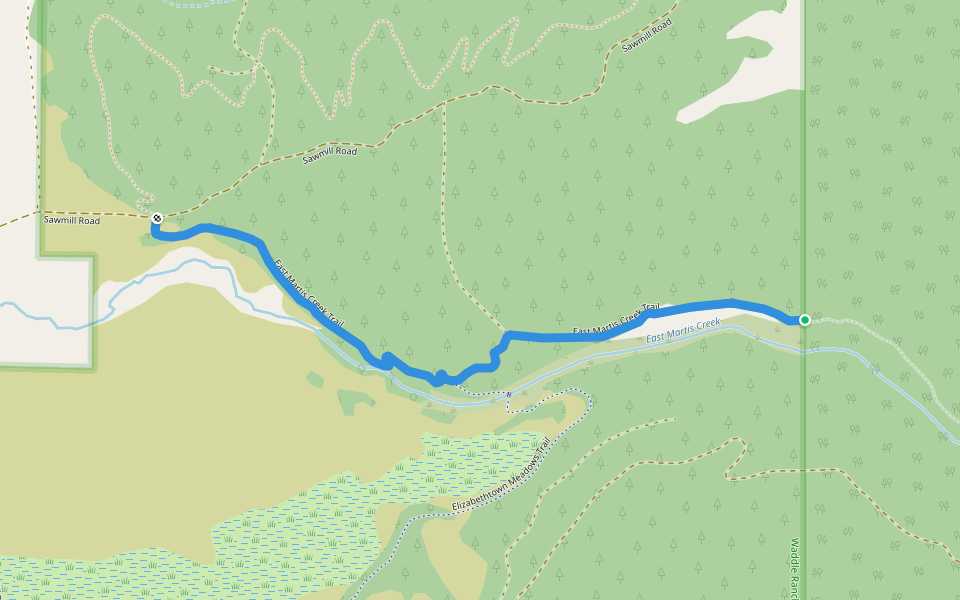 East Martis Creek Trail in California | Walking Map
