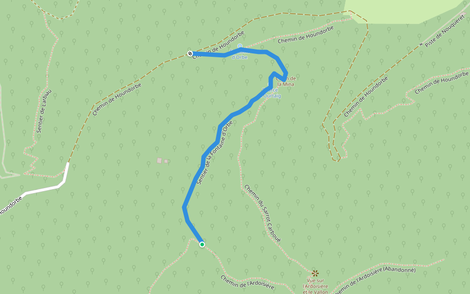 Orbe Fountain Trail in Nouvelle-Aquitaine | Walking Map