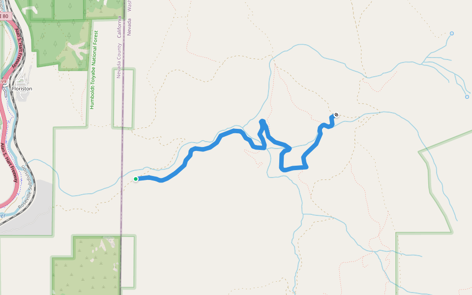 One-Quarter Corner Road in Nevada | Walking Map