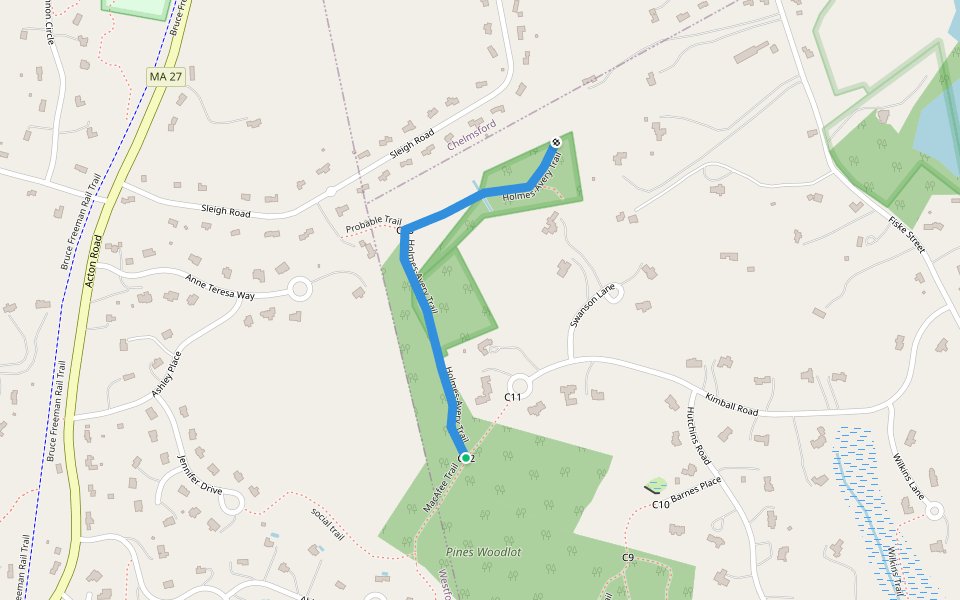 Holmes-Avery Trail Walking and Running - Carlisle, Massachusetts | Pacer