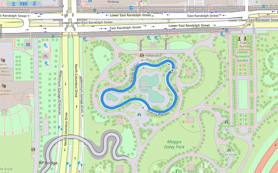 Skating Ribbon in Illinois | Walking Map